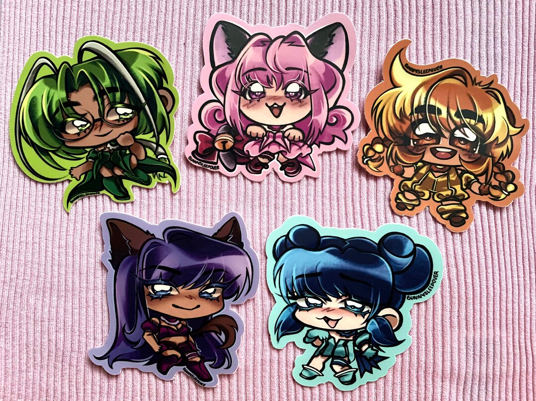 Tokyo Mew Mew Sticker Pack Mew Ichigo Minto Zakuro Pudding and Lettuce ...