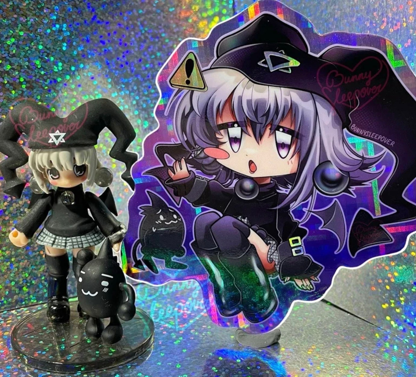 Digital Witch Mayura Holographic Keychain and Sticker Animecore Denpa ...