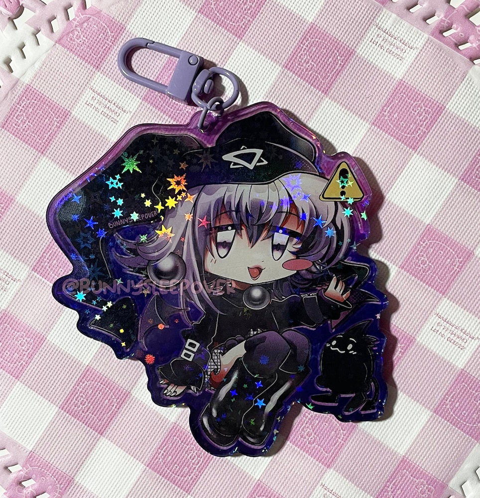 Digital Witch Mayura Holographic Keychain and Sticker Animecore Denpa ...