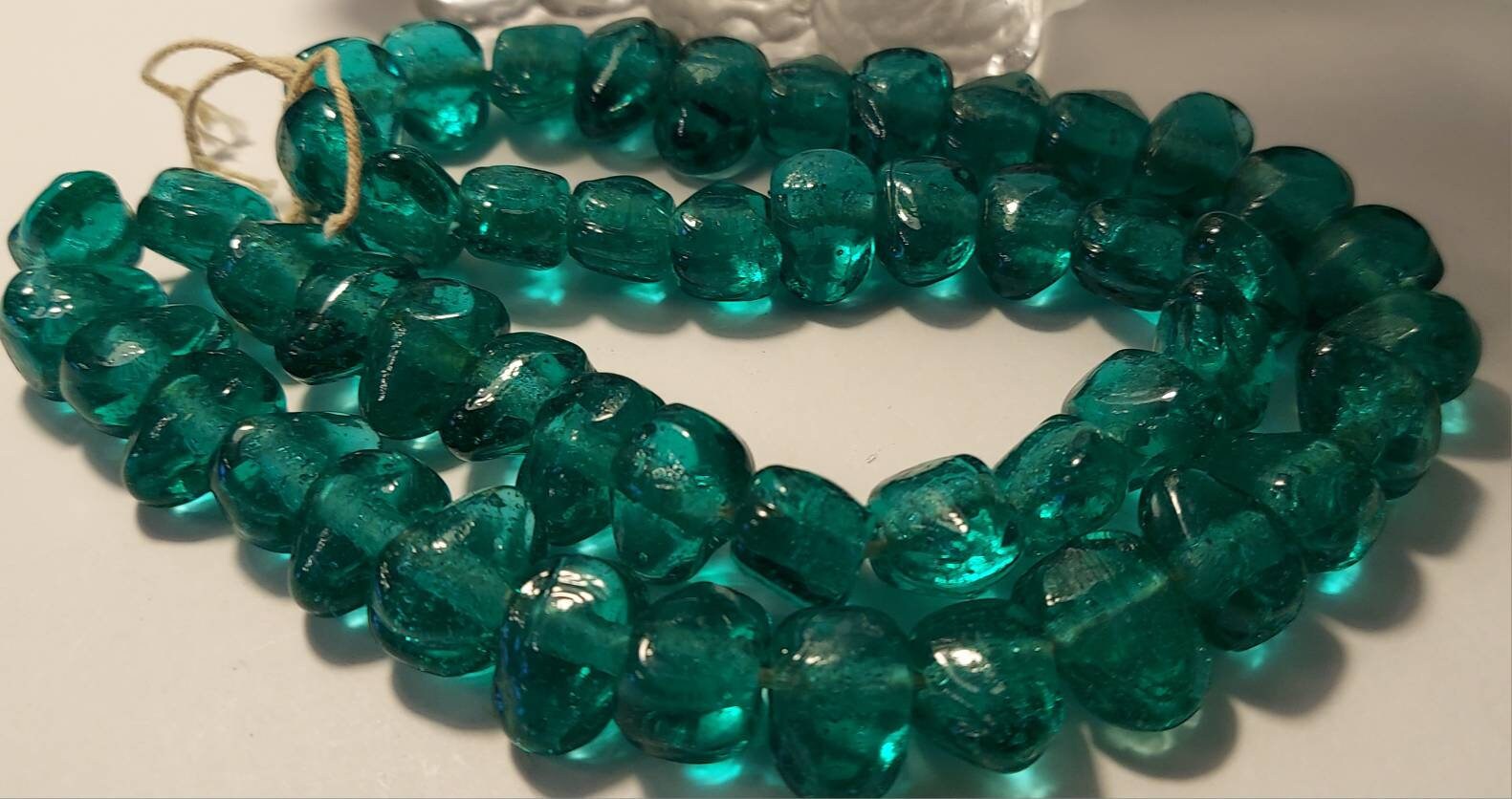 Vintage Teal Sea Glass 50 Tumble Beads of - Etsy