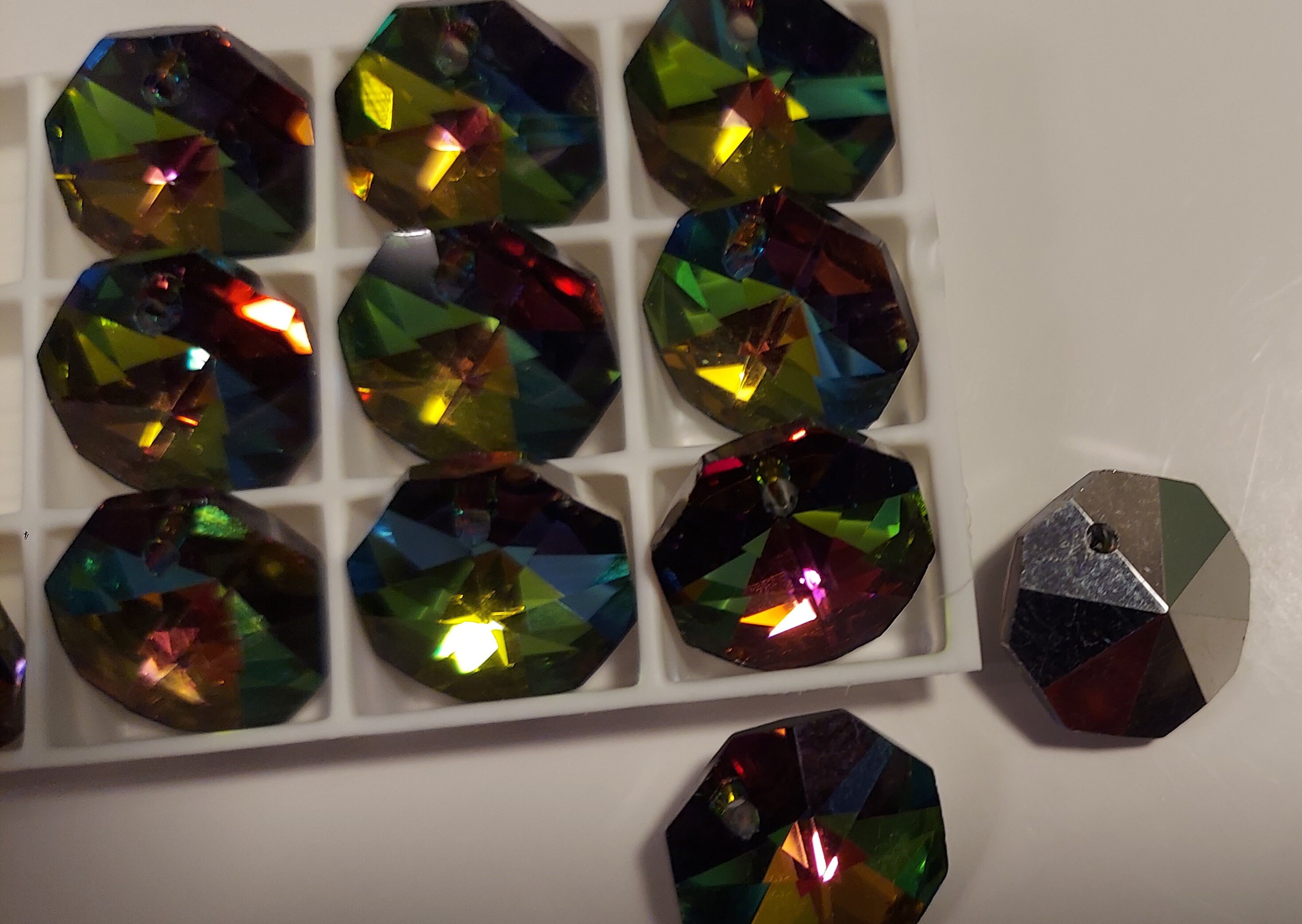 Swarovski Rare 8115 Vitrail Medium Foil Backing 14mm Octagon Pendant ...