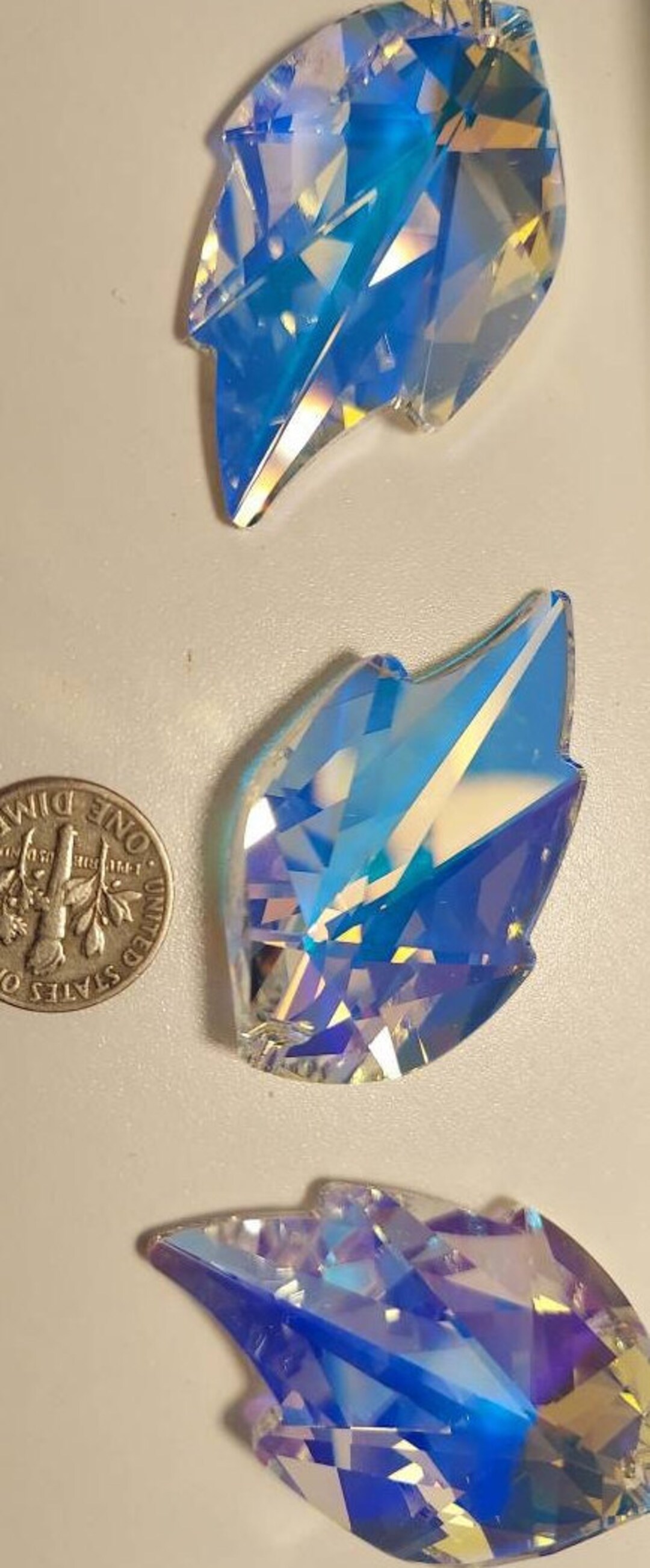 Rare Swarovski (1 PIECE) 45 X 28mm CRYSTALIZED Elements Leaf Pendant ...