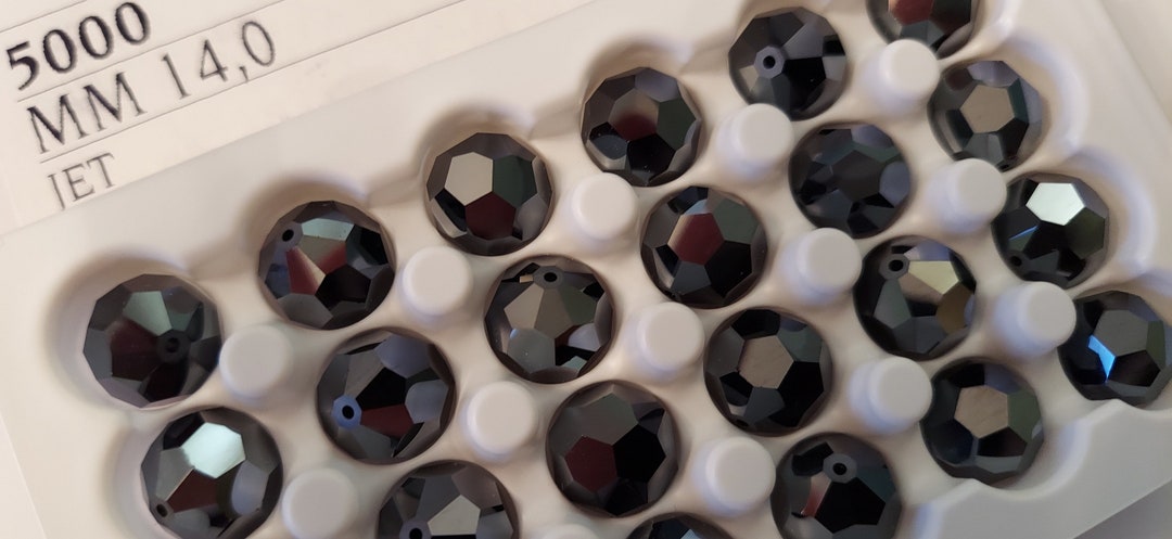 Swarovski Factory Flat Jet 5000 Crystalized by Swarovski 24 Pcs/1 Full ...