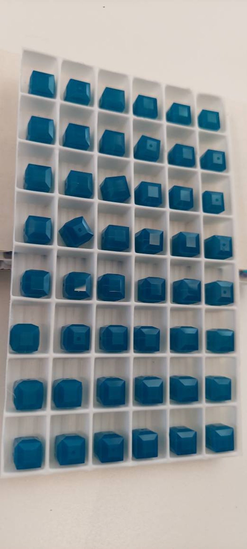 Swarovski Crystal Caribbean Blue Opal Cubes 5601 in Full Flat of 50 Crystal Cubes - Etsy