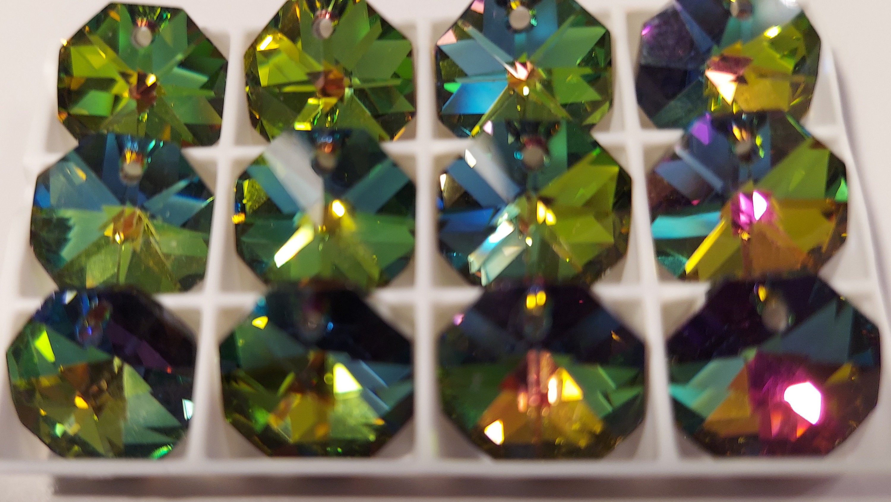 Swarovski Rare 8115 Vitrail Medium Foil Backing 14mm Octagon Pendant ...