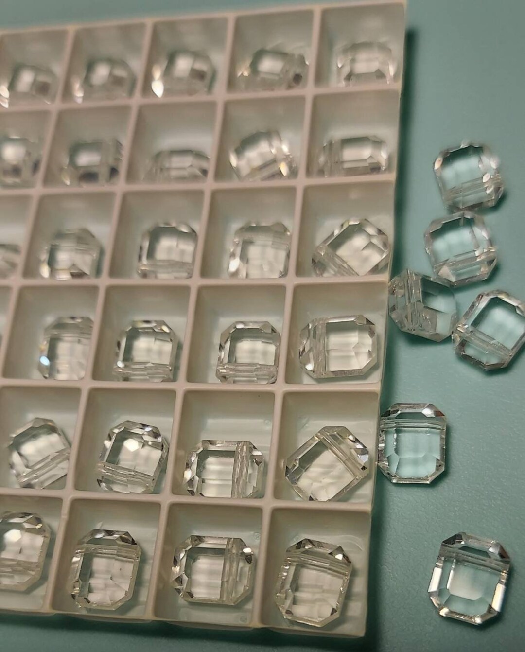 Swarovski Vintage Factory Flat of Amazing Crystal Clear Top Drilled ...