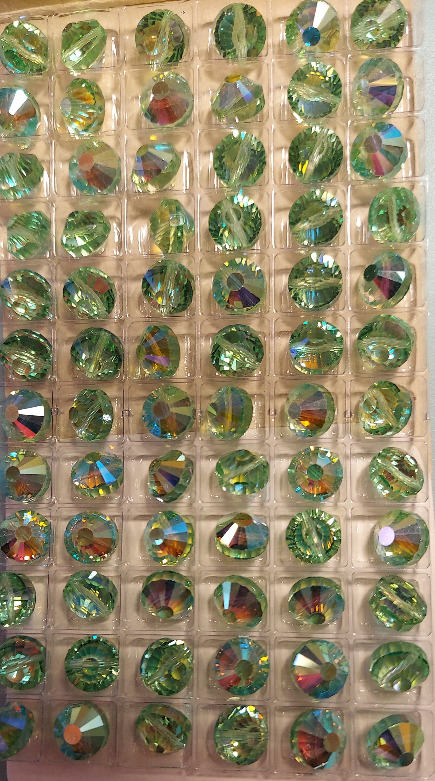 Swarovski Vintage Rare Full Factory Box Amazing Peridot Aurore Boreale ...