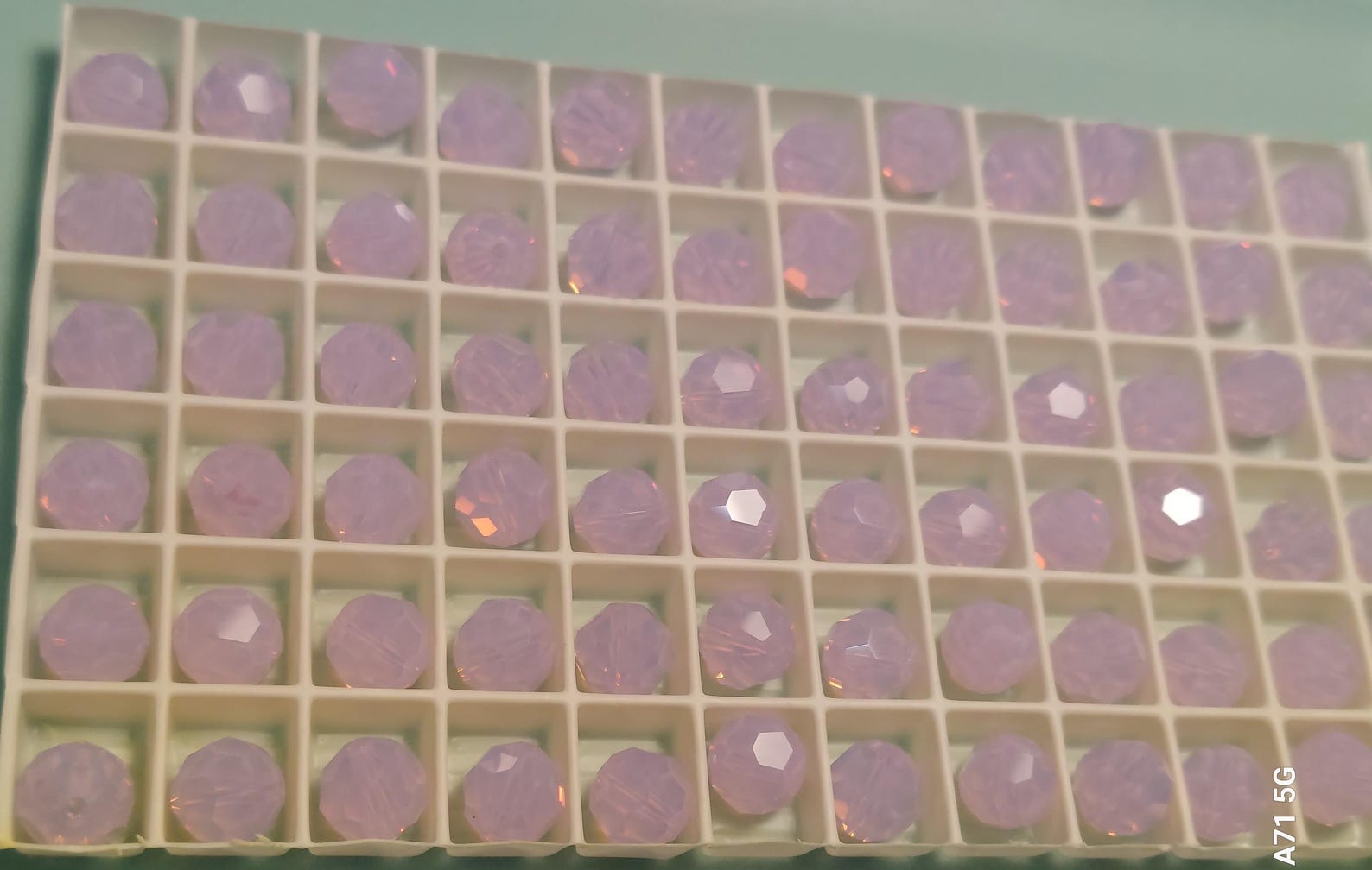 Swarovski Vintage 5000 Violet Opal Full Factory Flat of (72 Piece) 8mm ...