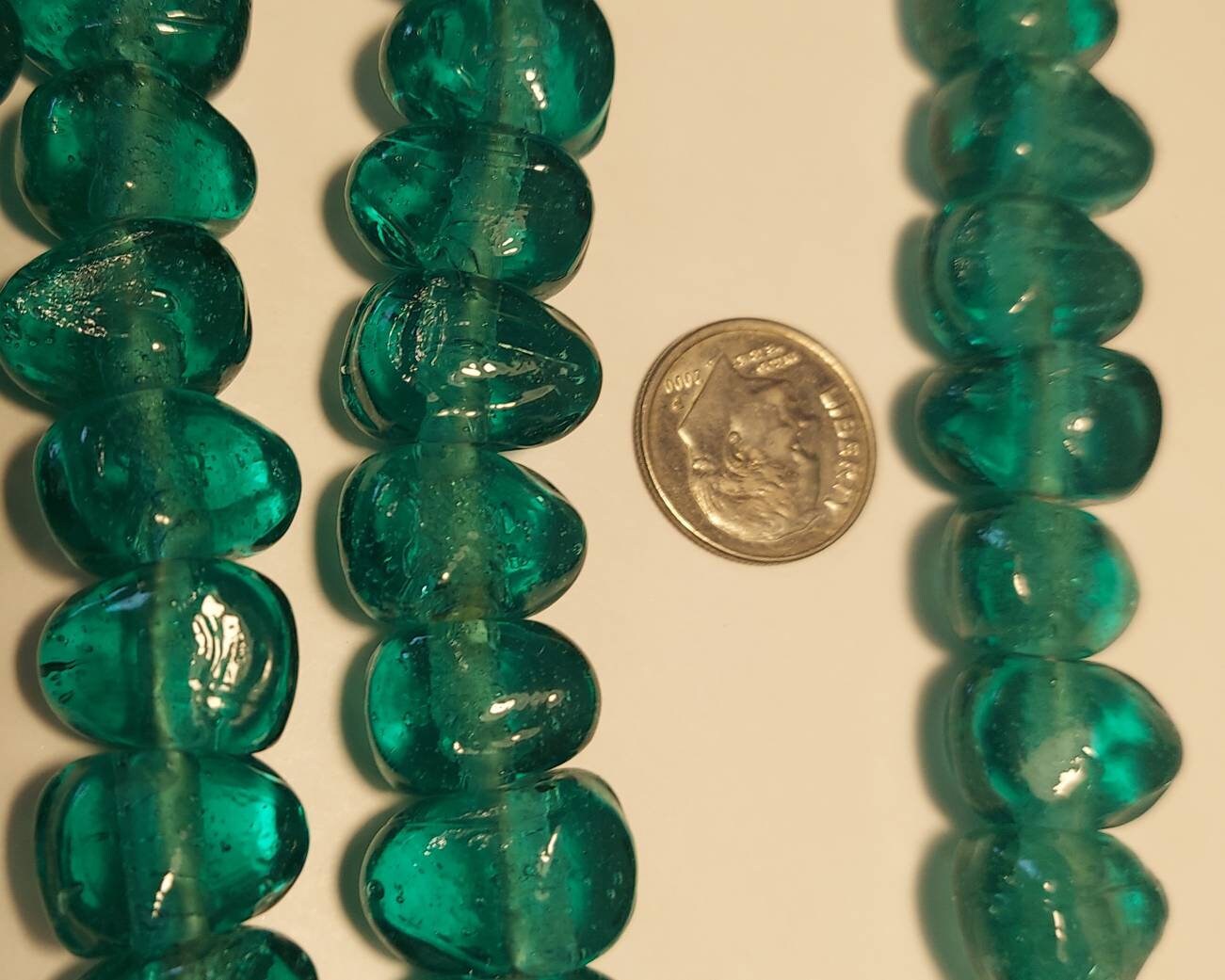 Vintage Teal Sea Glass 50 Tumble Beads of - Etsy