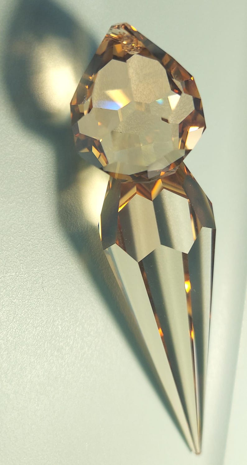 Swarovski Strass 118mm Crystal Golden Shadow 8984 Exquisite Drop Prism ...