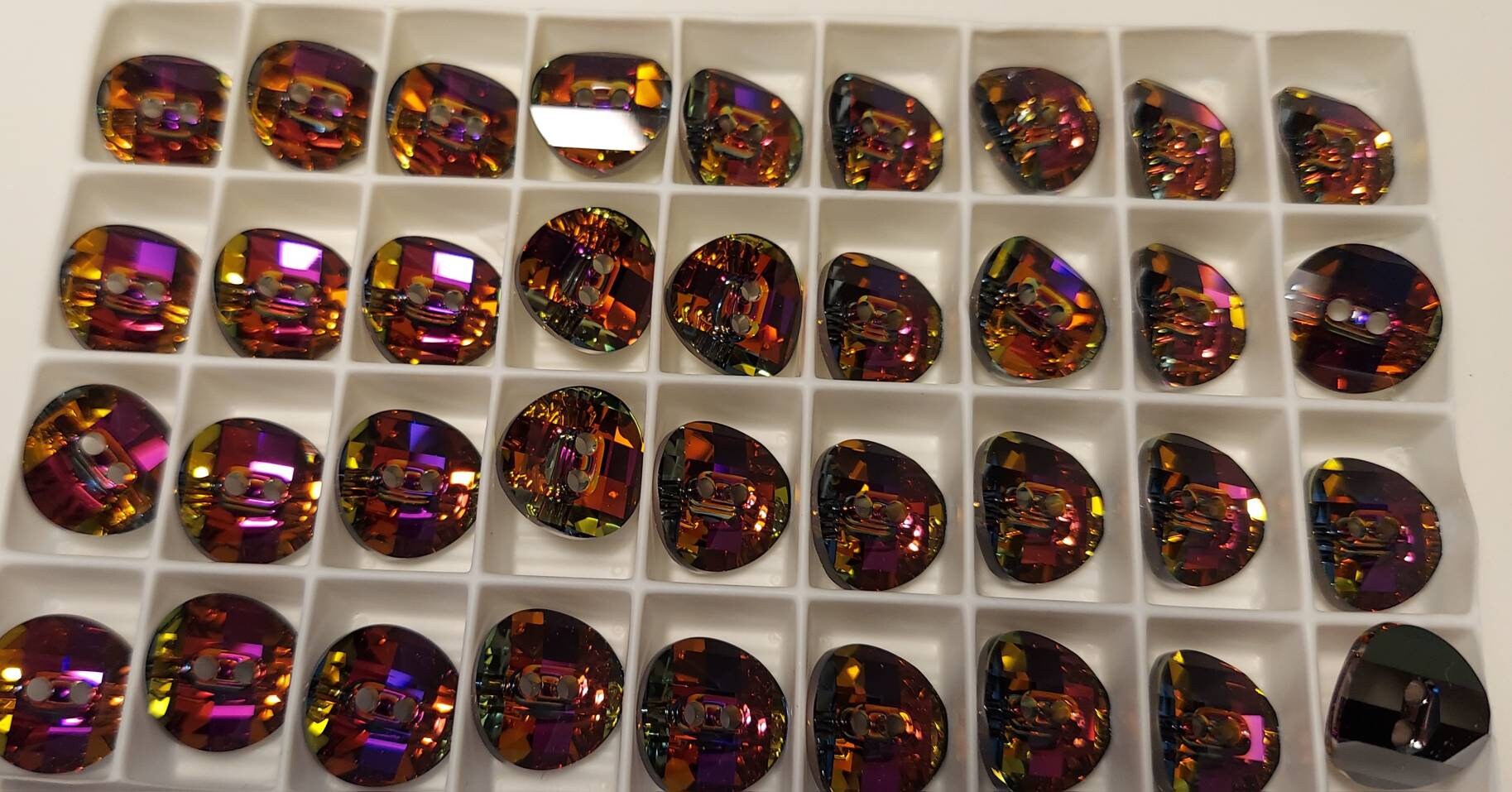 Swarovski 3016 Crystal Volcano 14mm Crystal Button/ Beads 18 Pieces of ...