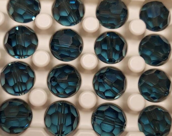 Swarovski Vintage Factory Sealed Pack 5000 crystalized by Swarovski 14mm Montana Beads Totaling ...