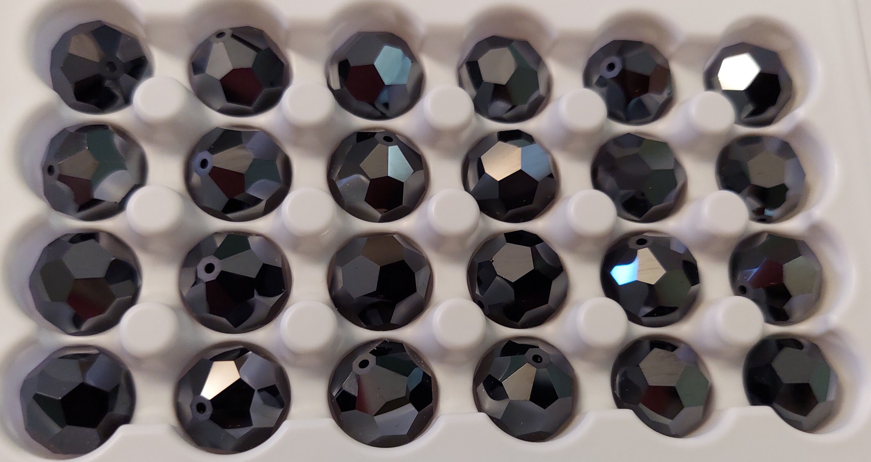 Swarovski Factory Flat Jet 5000 Crystalized by Swarovski 24 Pcs/1 Full ...