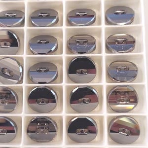 Swarovski SEALED 3035 Crystal Satin Foiled 14mm Factory Sealed Pack of 36 Crystallized Buttons ...