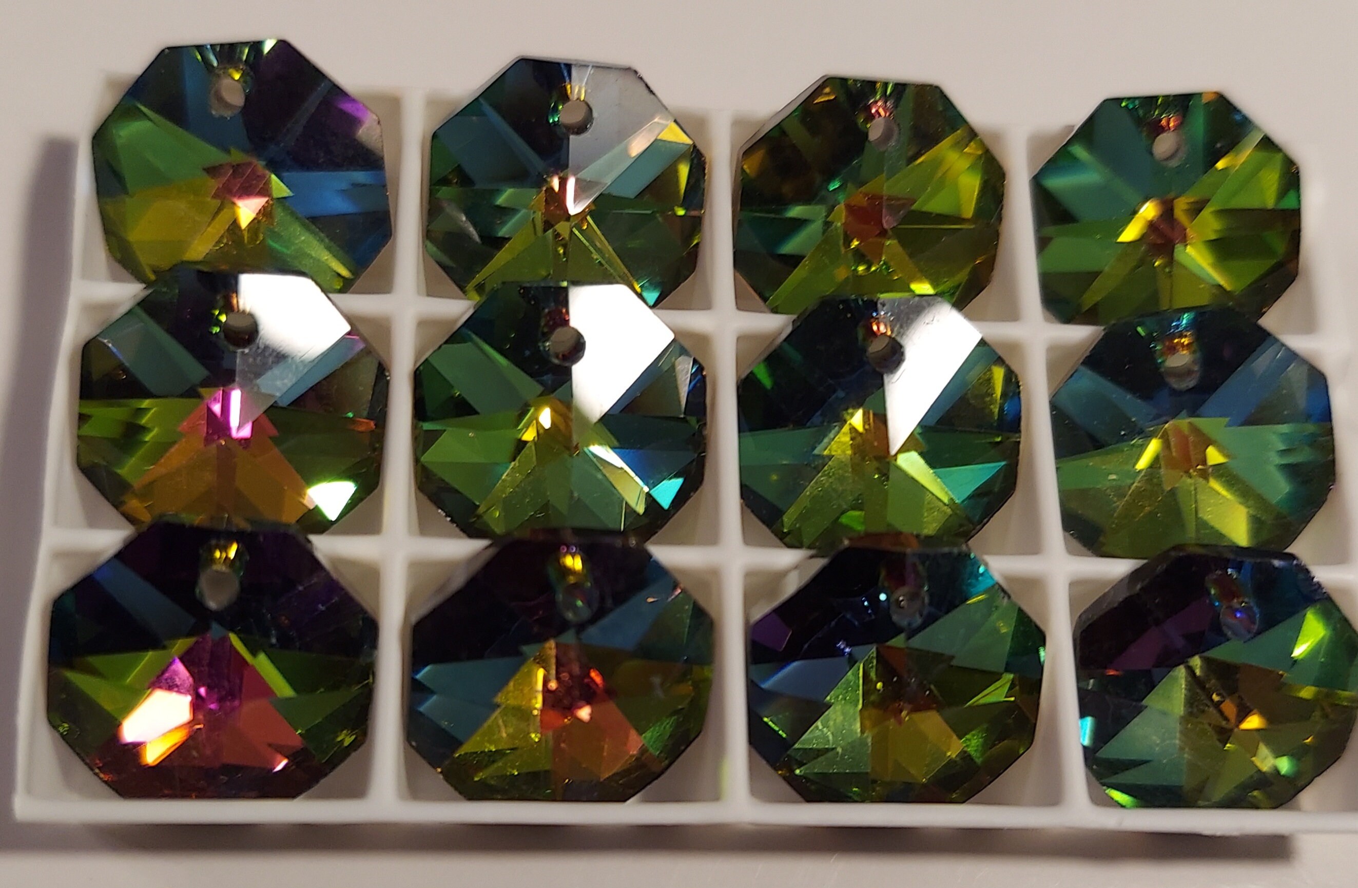 Swarovski Rare 8115 Vitrail Medium Foil Backing 14mm Octagon Pendant ...