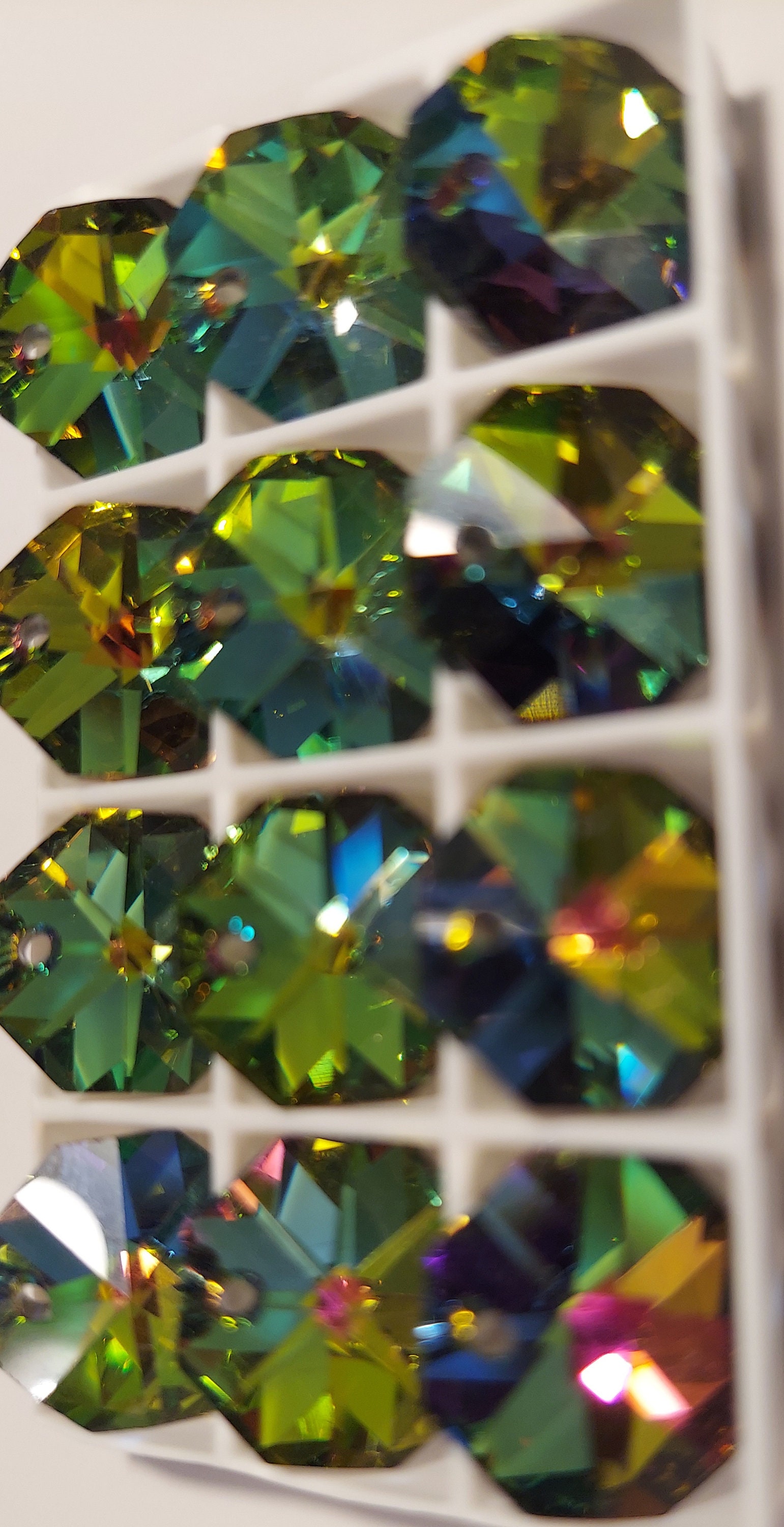 Swarovski Rare 8115 Vitrail Medium Foil Backing 14mm Octagon Pendant ...