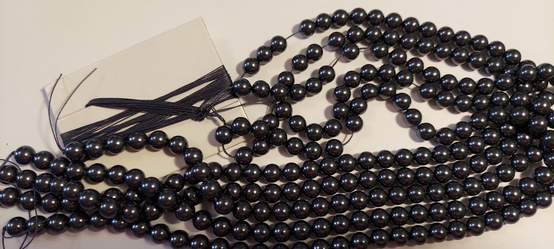 Swarovski ELEMENTS (3 Full Strands) Vintage 5810 Crystal Black Pearl ...