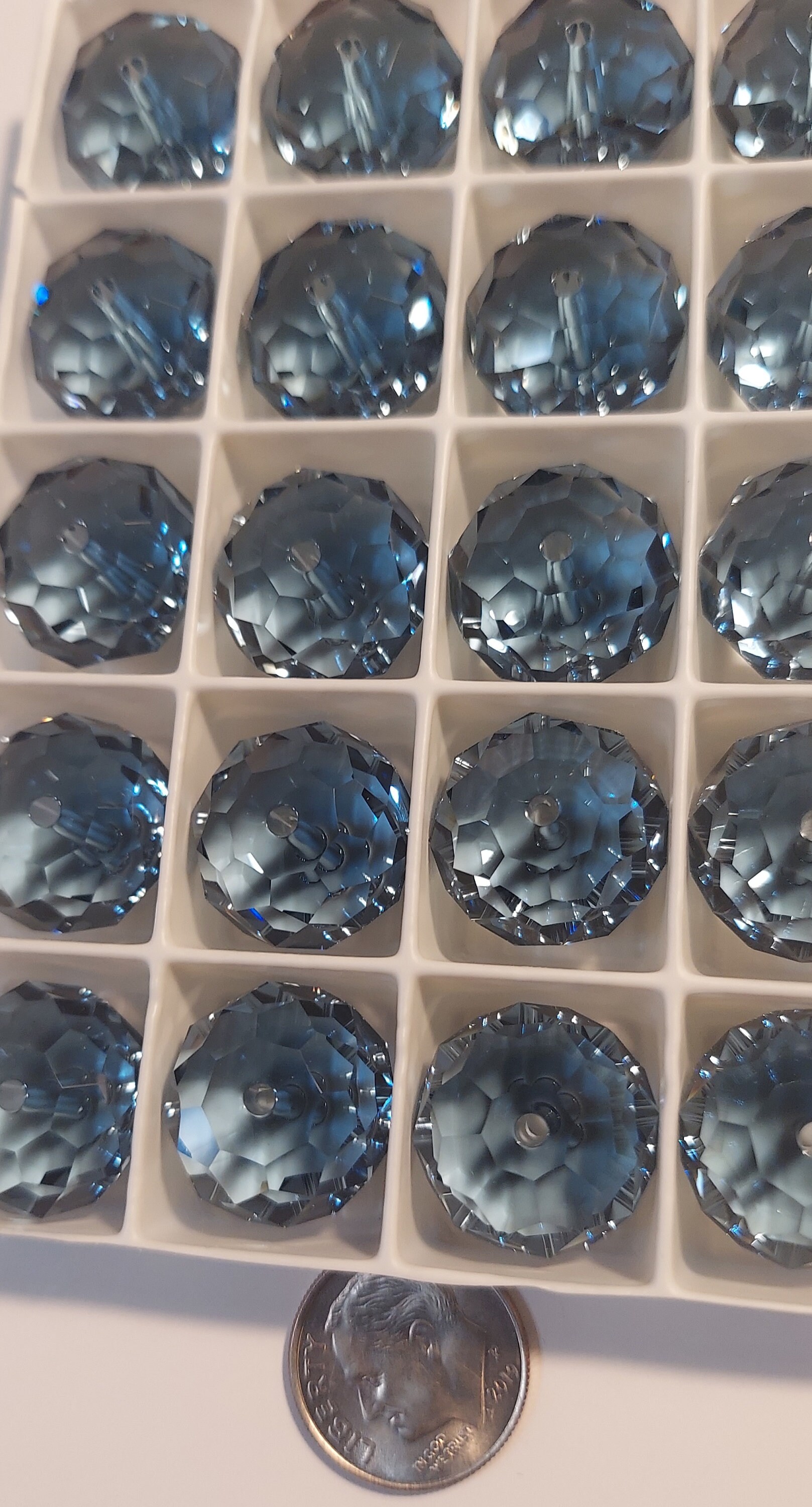 Swarovski 5040 Briolette 18mm Denim Blue Full Factory Sealed Box Fantabulas Almost Sapphire ...
