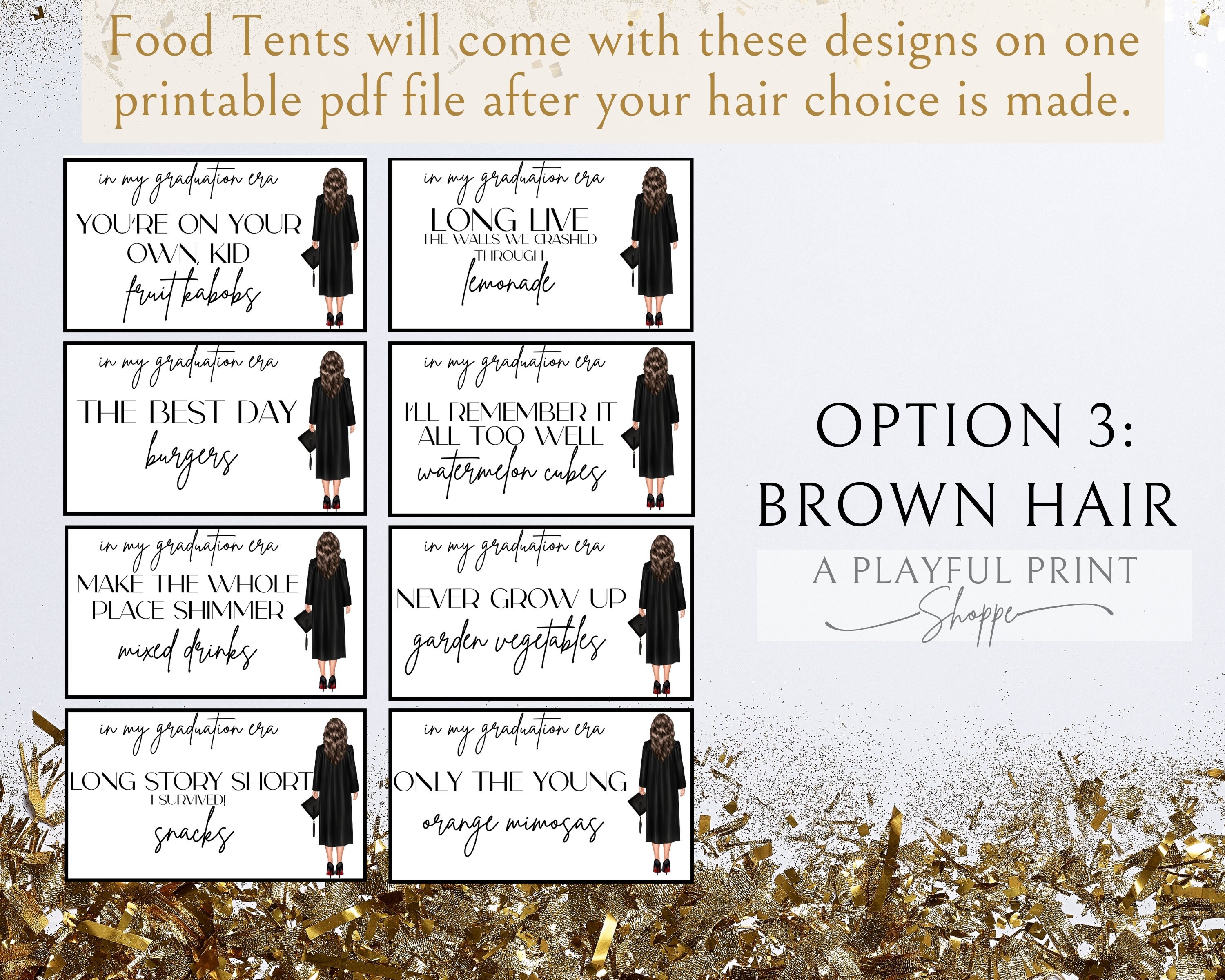 Printable Customized in My Graduation Era Food Tents Taylor Swift ...