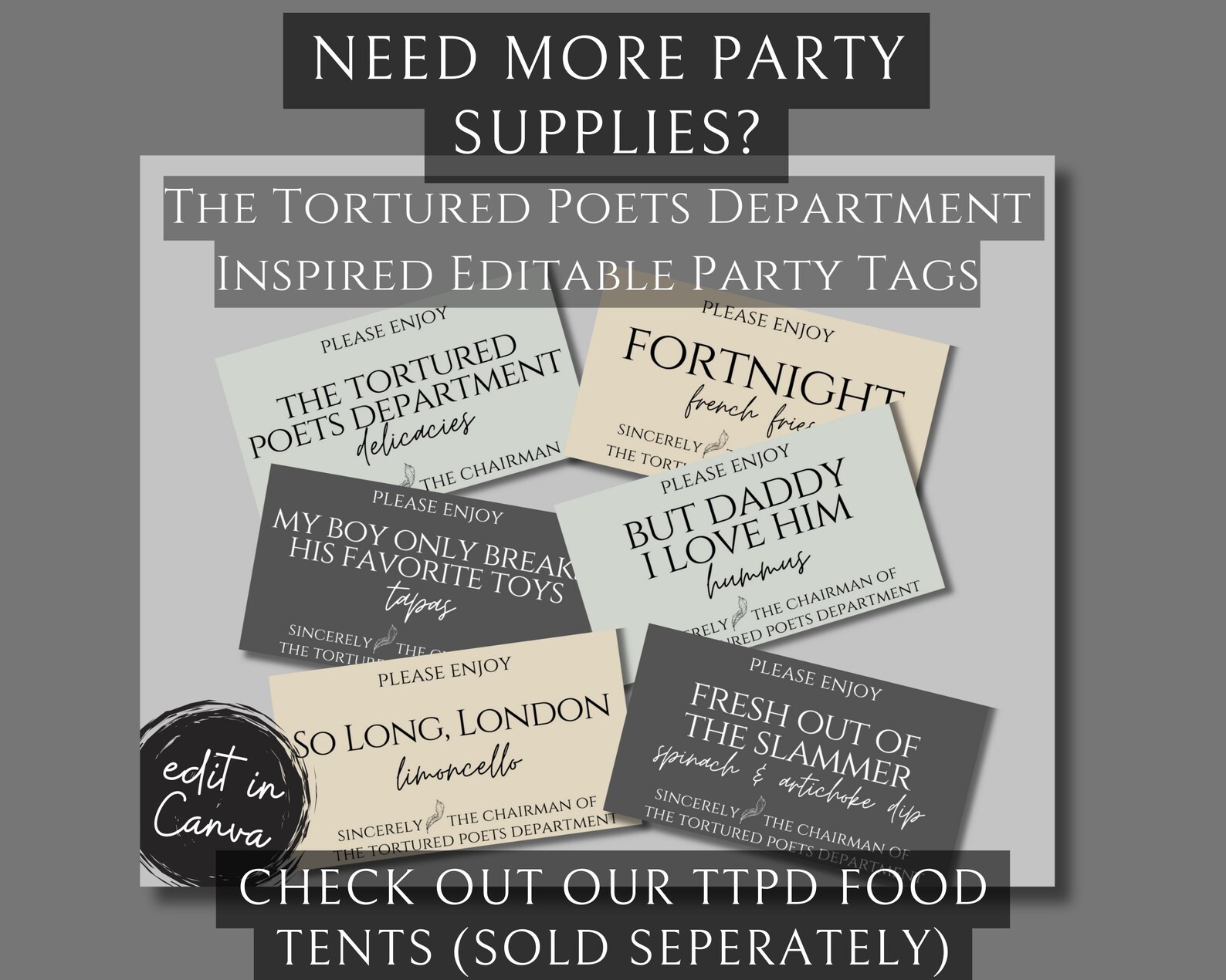 Printable TS TTPD the Tortured Poets Department Cupcake Toppers T Swift ...