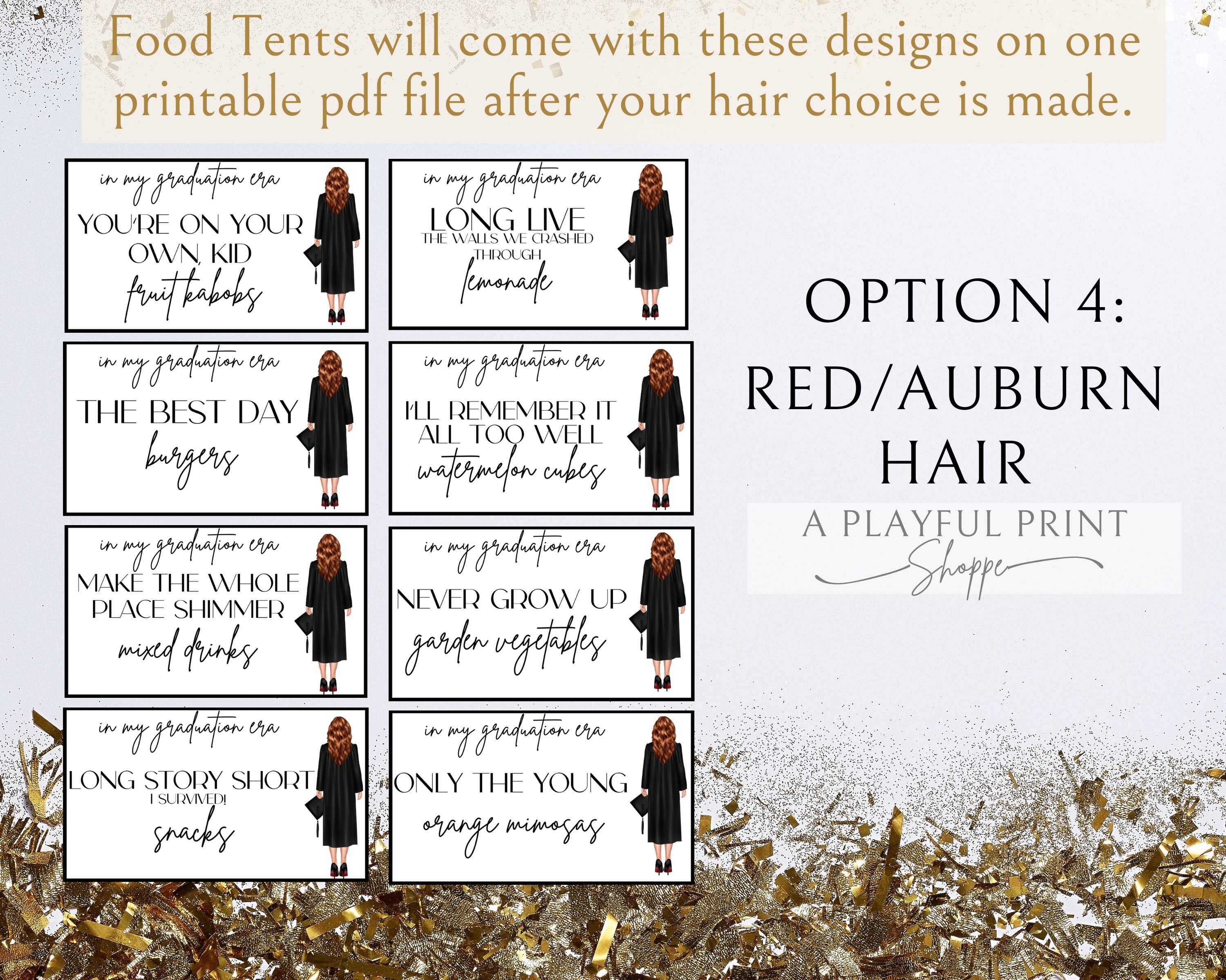 Printable Customized in My Graduation Era Food Tents Taylor Swift ...