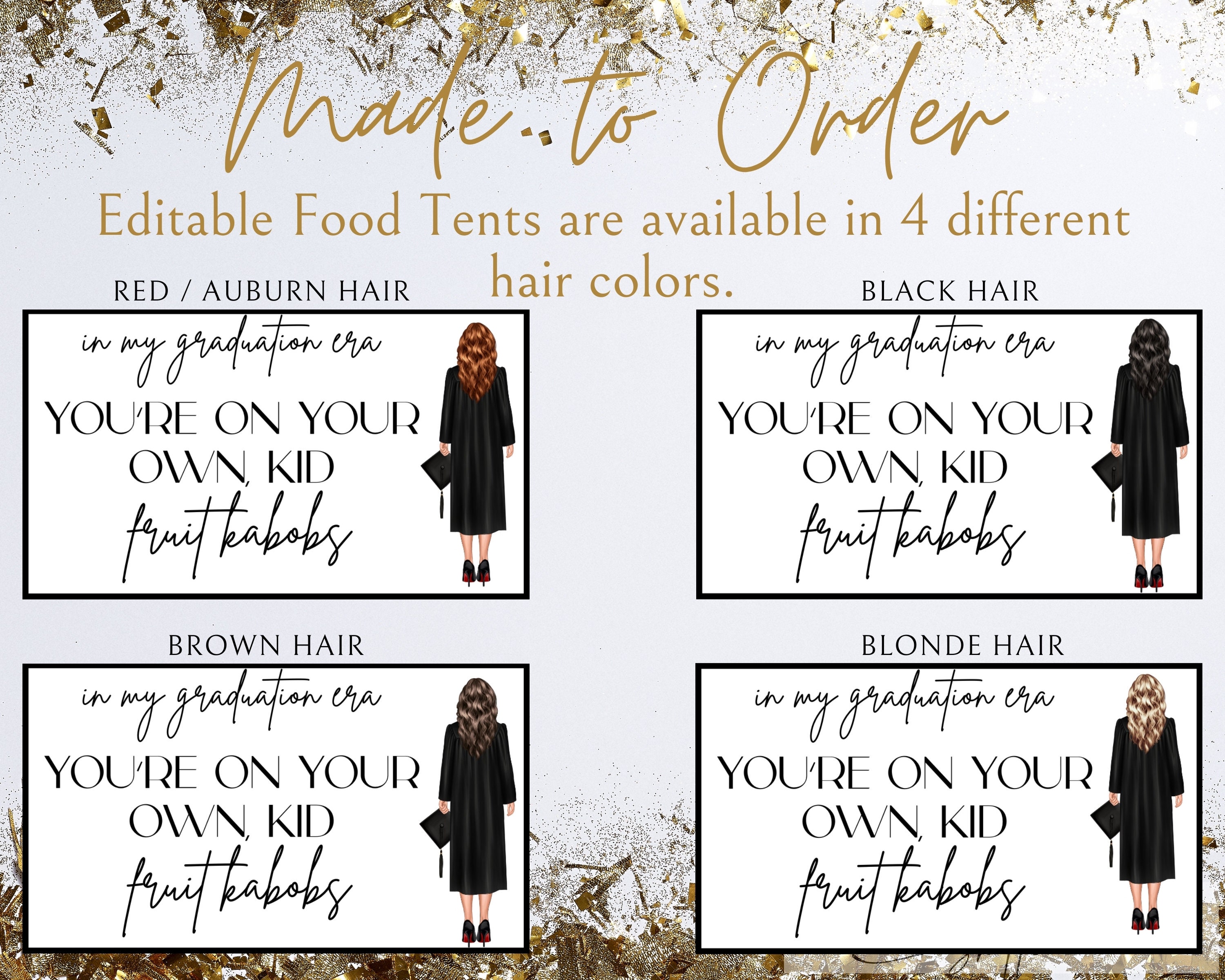 Printable Customized in My Graduation Era Food Tents Taylor Swift ...
