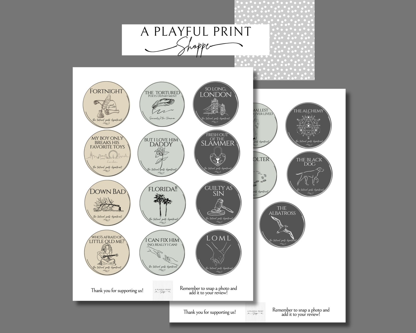 Printable TS TTPD the Tortured Poets Department Cupcake Toppers T Swift ...