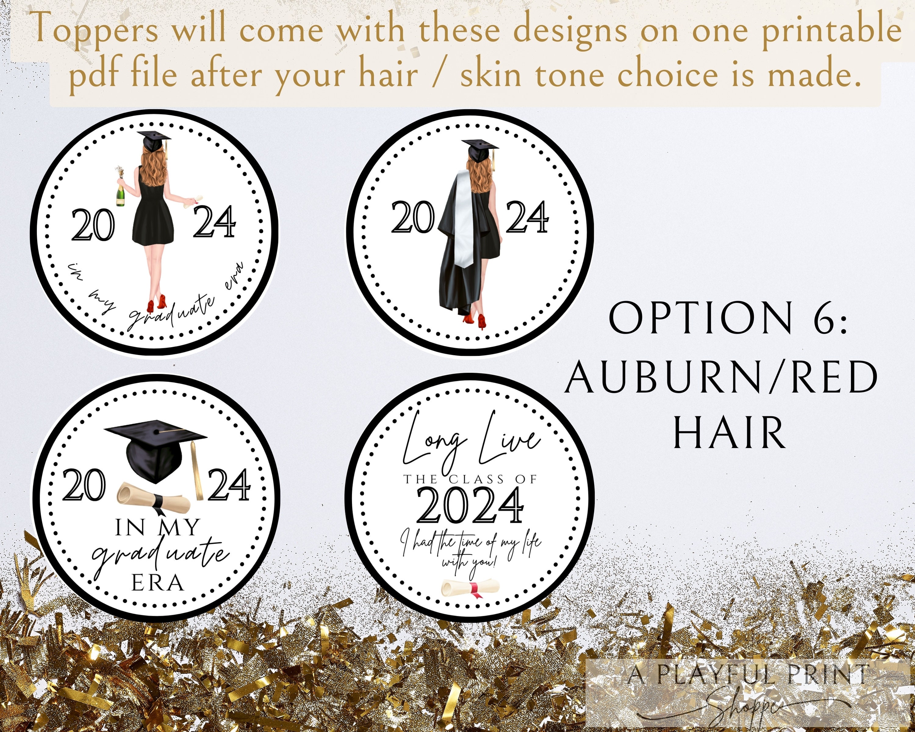 Printable Taylor Inspired Graduation Era Cupcake Toppers T Swift ...