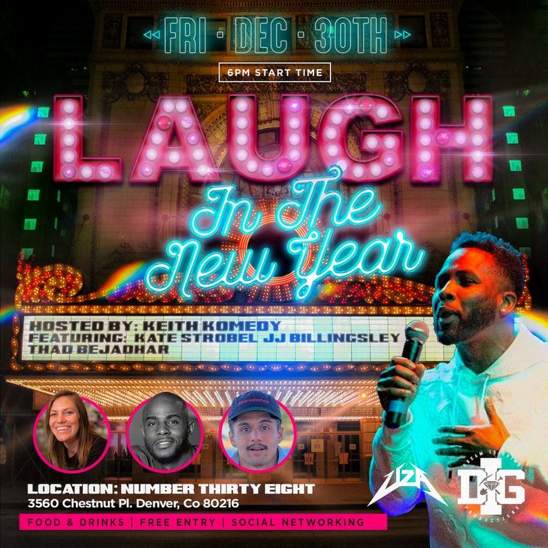 Comedy Flyer Template for Photoshop, DIY Comedy Event Flyer, Party ...