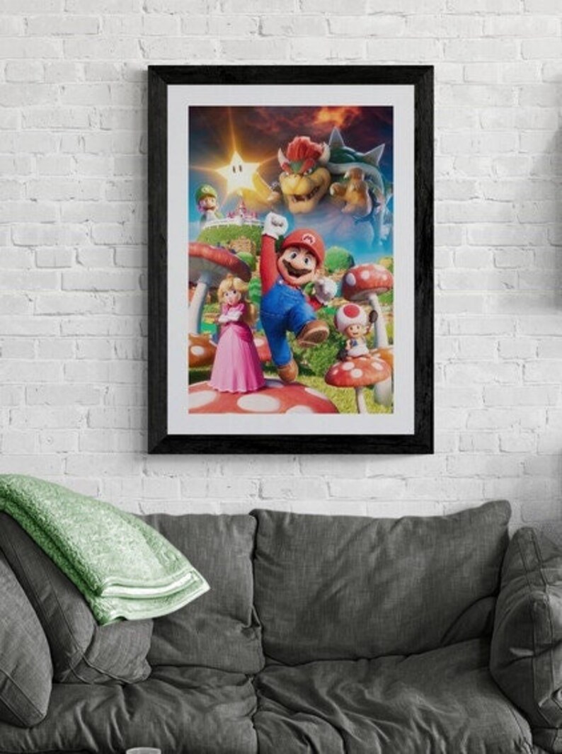 Super Mario Wall Poster Wall Art Gaming Poster Wall Art - Etsy