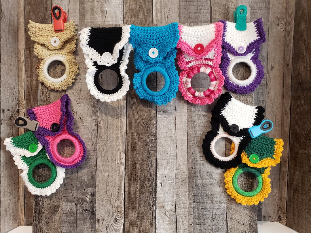 Crocheted Towel Ring Holder Selection Wide Kitchen Towel Etsy
