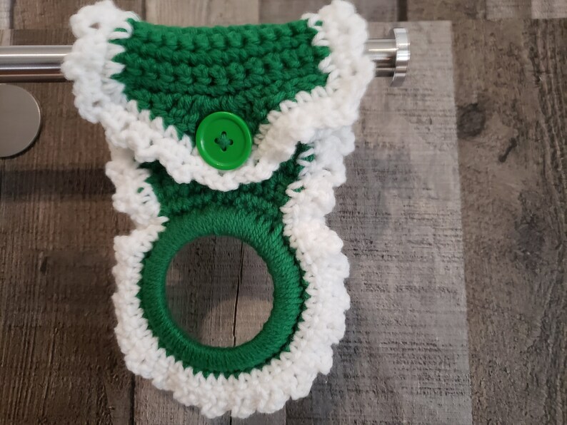 Crocheted Towel Ring Holder Selection Wide Kitchen Towel Etsy