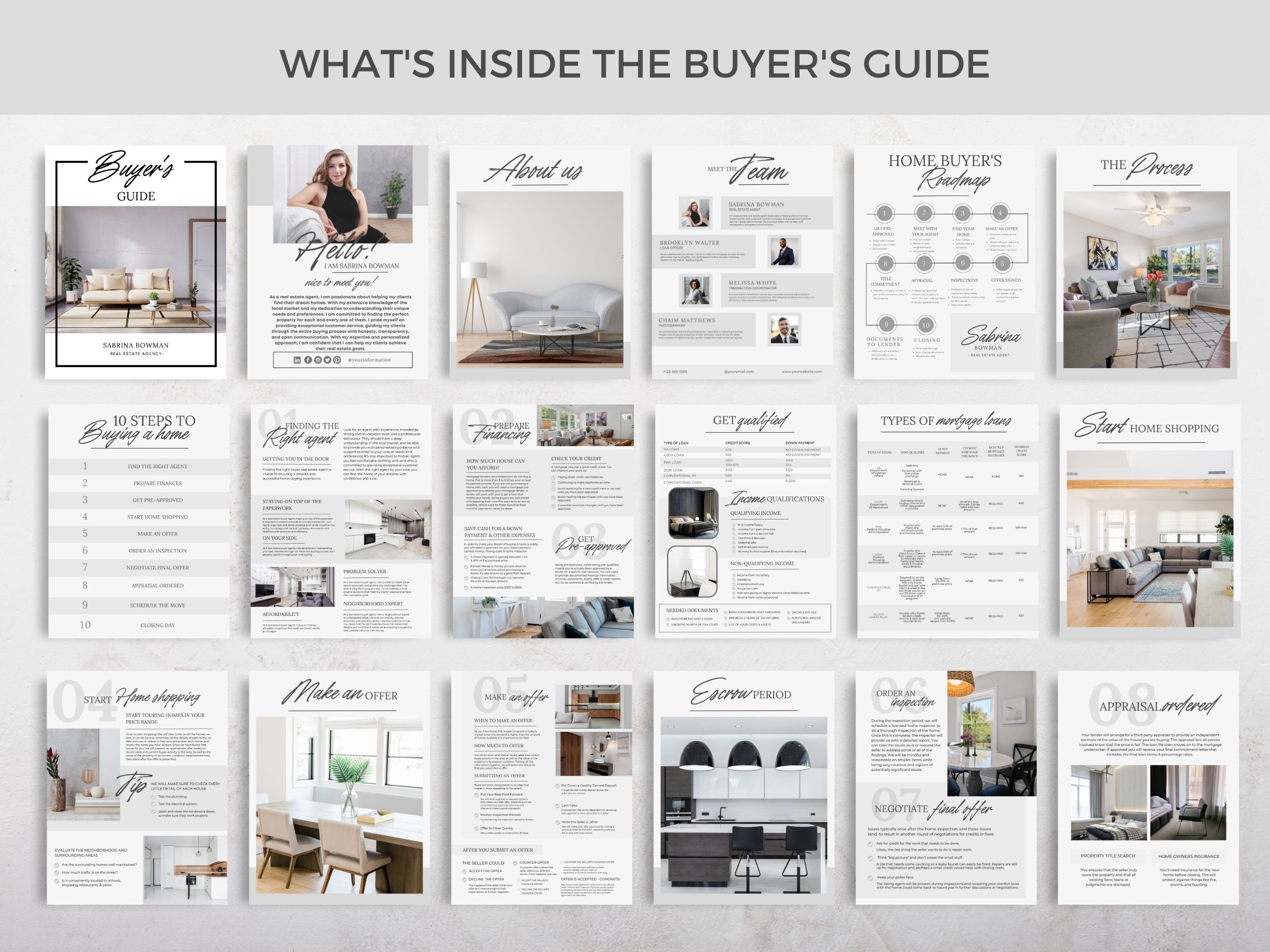 Real Estate Home Buyer and Seller Guide Bundle, Real Estate Template ...