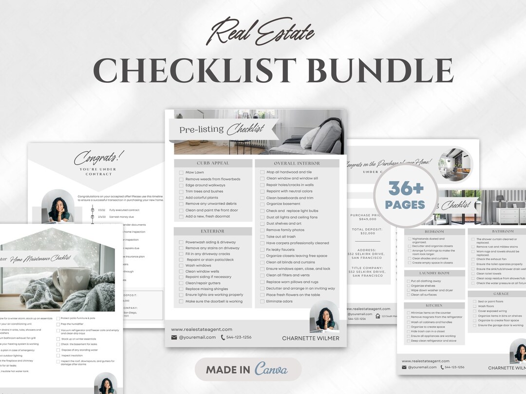 Seller Real Estate Checklist Bundle | Real Estate Marketing | Prep ...