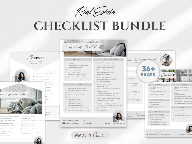 Seller Real Estate Checklist Bundle Real Estate Marketing - Etsy