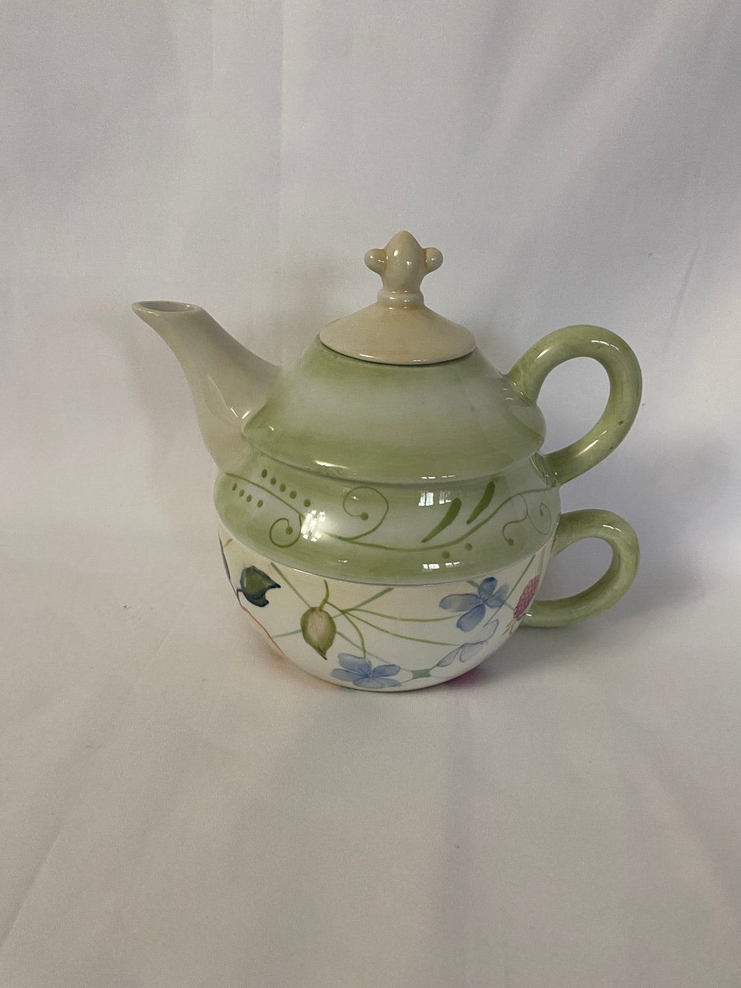 Tracy Porter Tea Pot Set With Large Cup the Evelyn Collection - Etsy