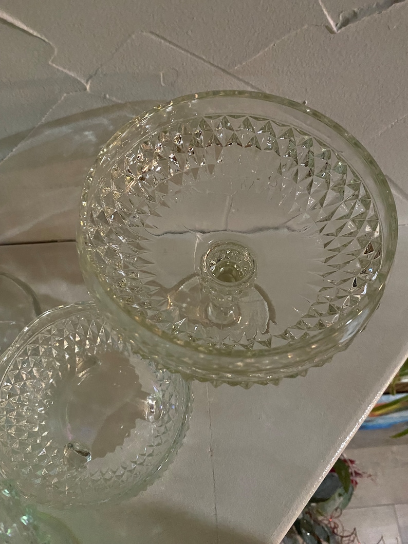 Indiana Glass Co. Diamond Point - Etsy