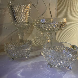 Indiana Glass Co. Diamond Point - Etsy