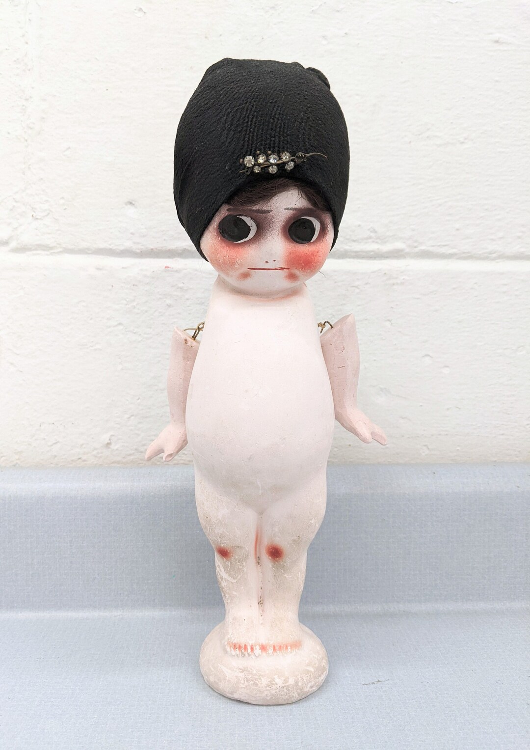 Antique Kewpie Doll With Natural Hair and Hat - Etsy