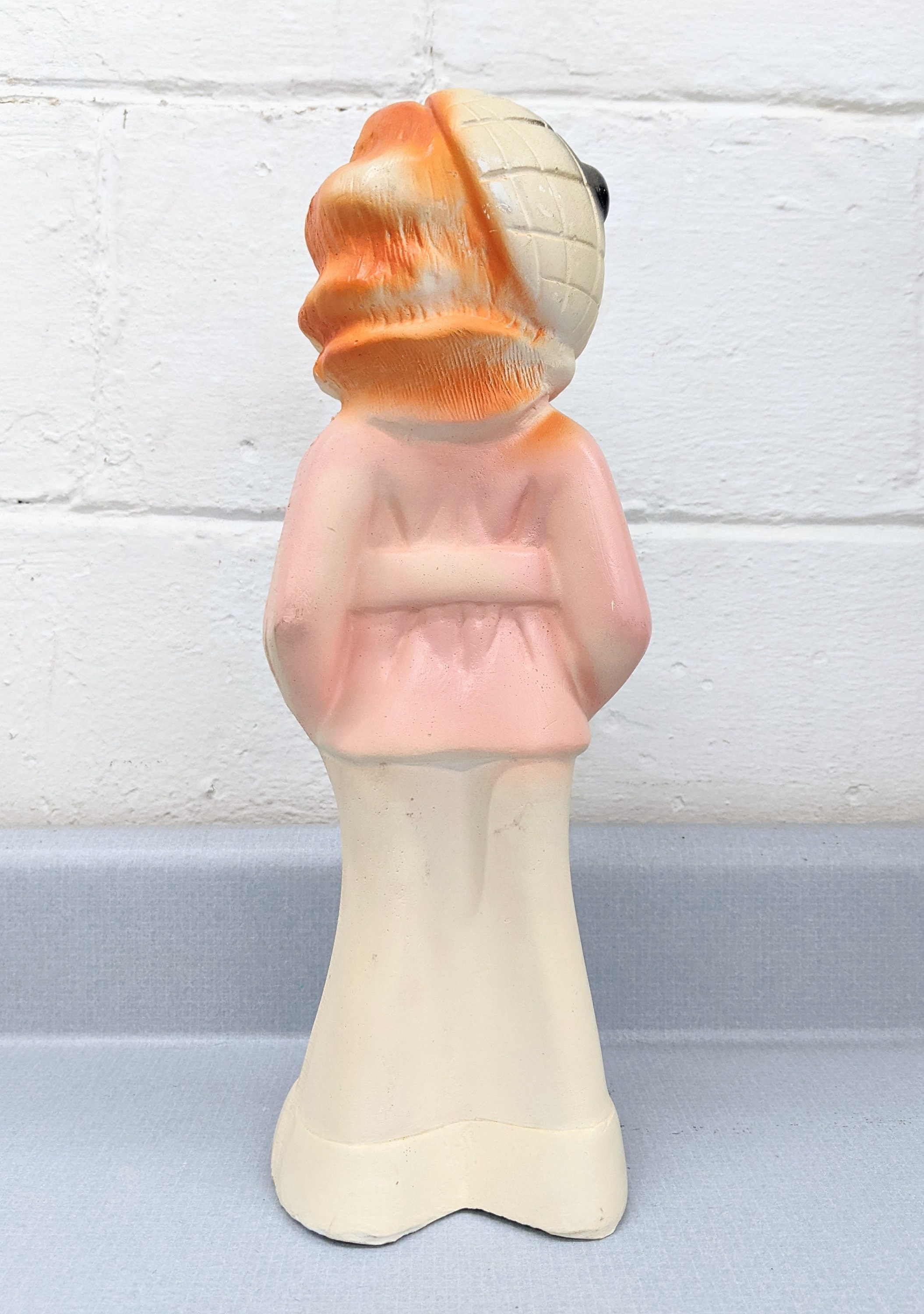 Vintage Carnival Chalkware Girl With Glitter - Etsy