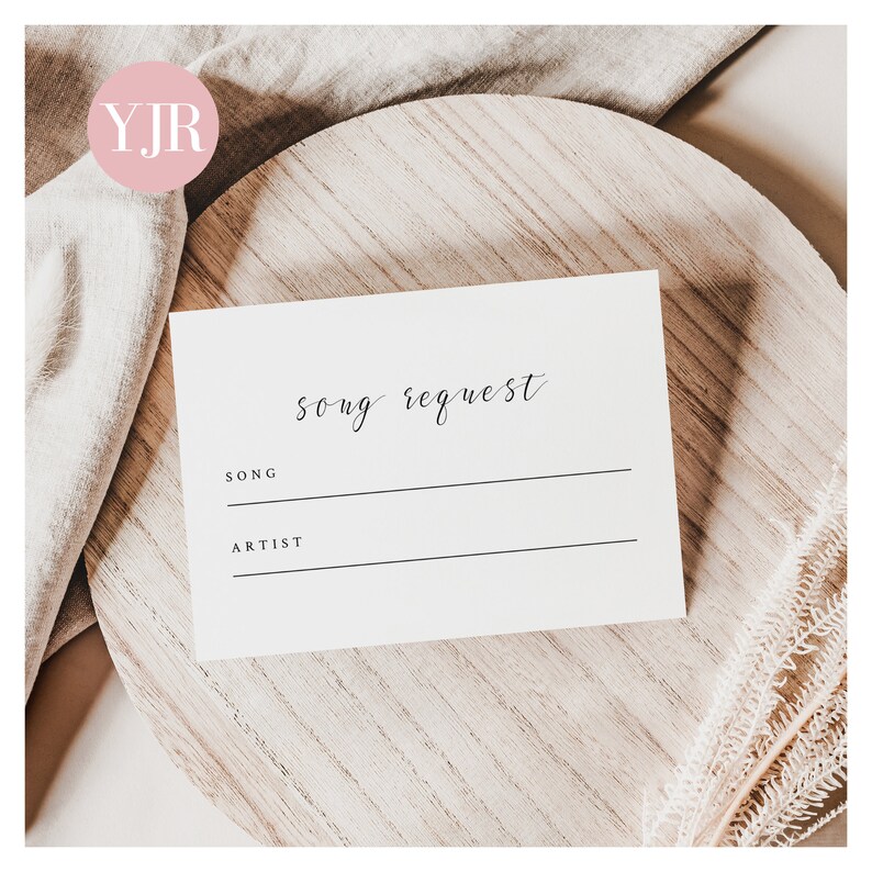Song Request Cards Wedding Song Request Request A Song Card - Etsy