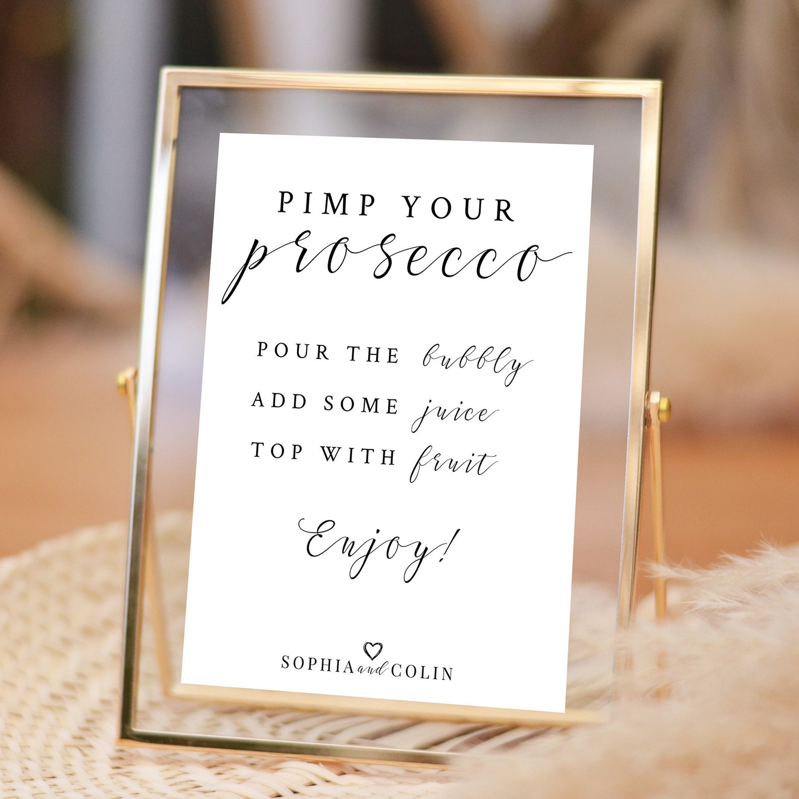 Pimp Your Prosecco Printable Sign, Prosecco Bar Table Sign, Bubbly Bar ...