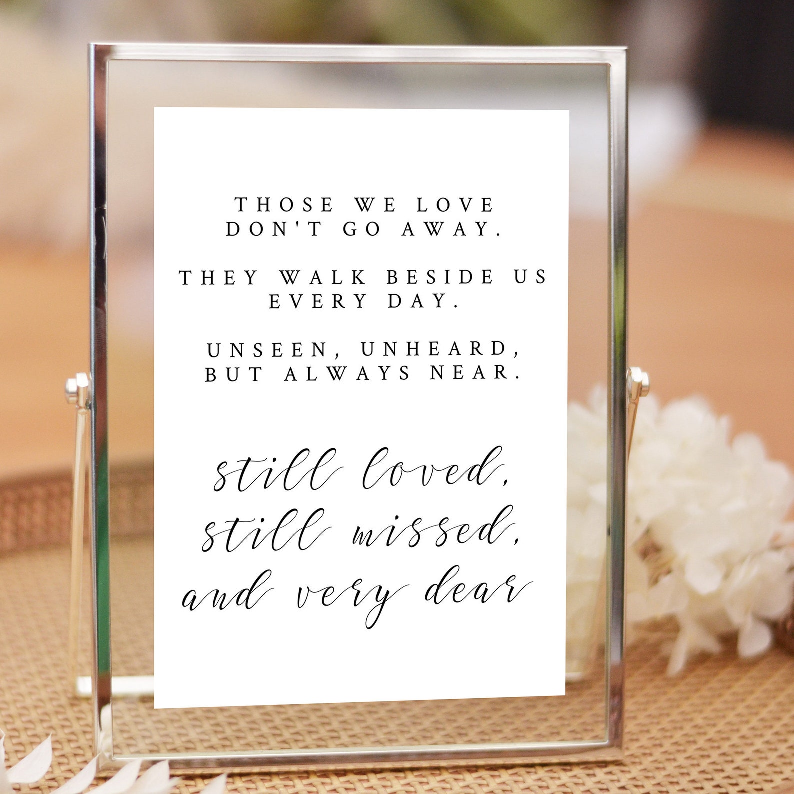 Simple Minimalist Wedding Memorial Sign Editable Template, Honor Loved ...