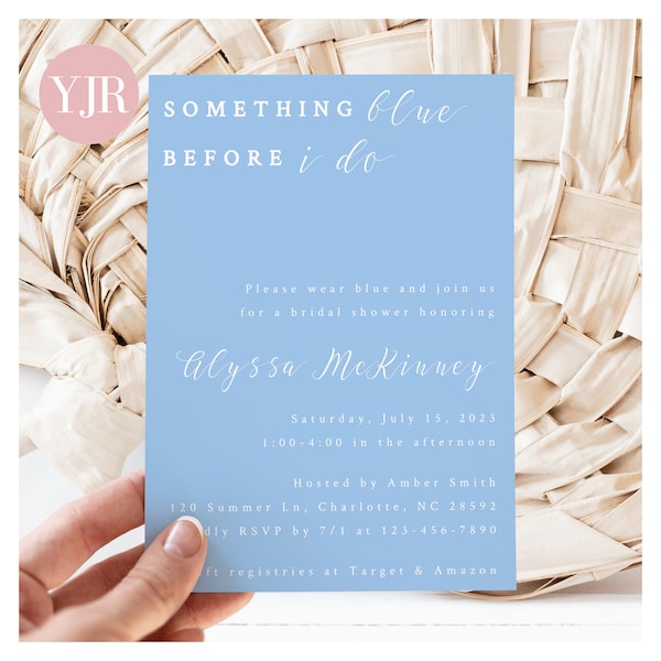 Something Blue Before I Do Bridal Shower Invitation - Etsy
