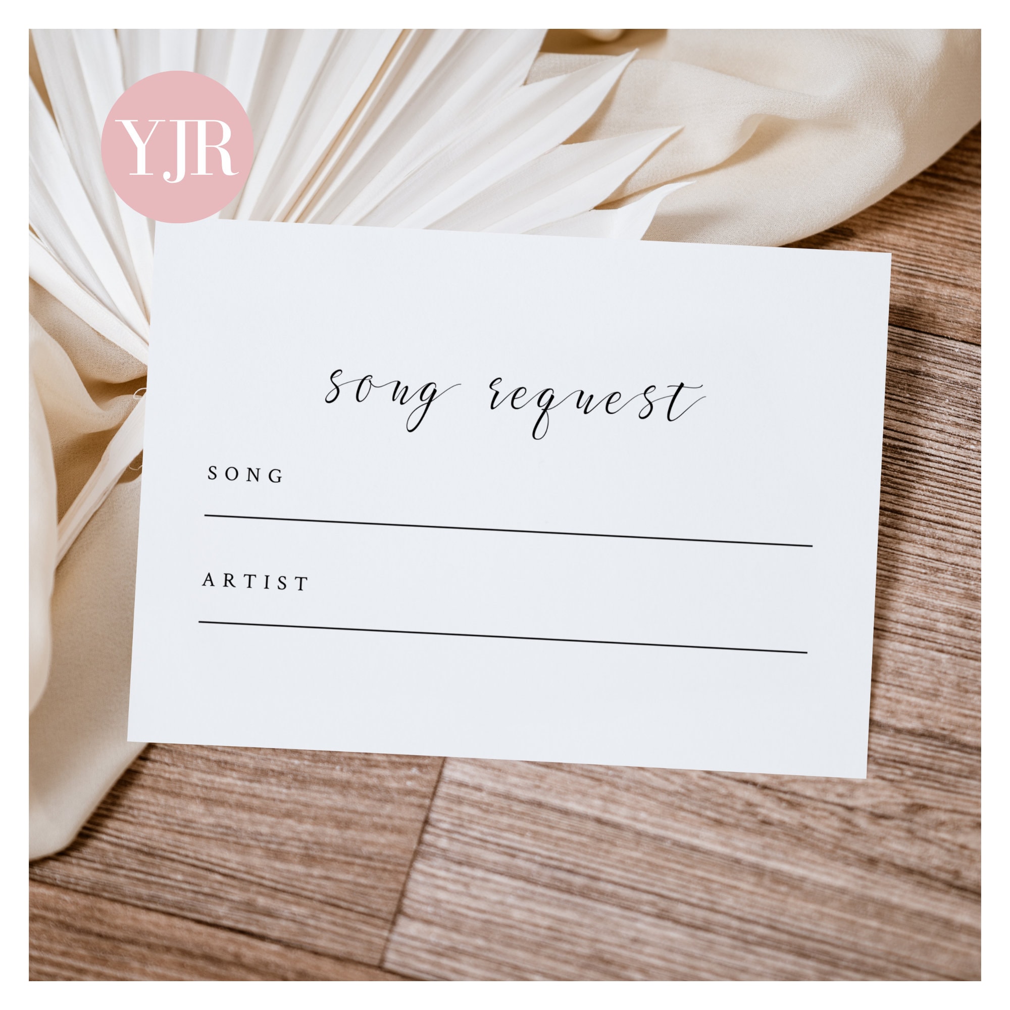 Song Request Cards, Wedding Song Request, Request A Song Card, Song ...