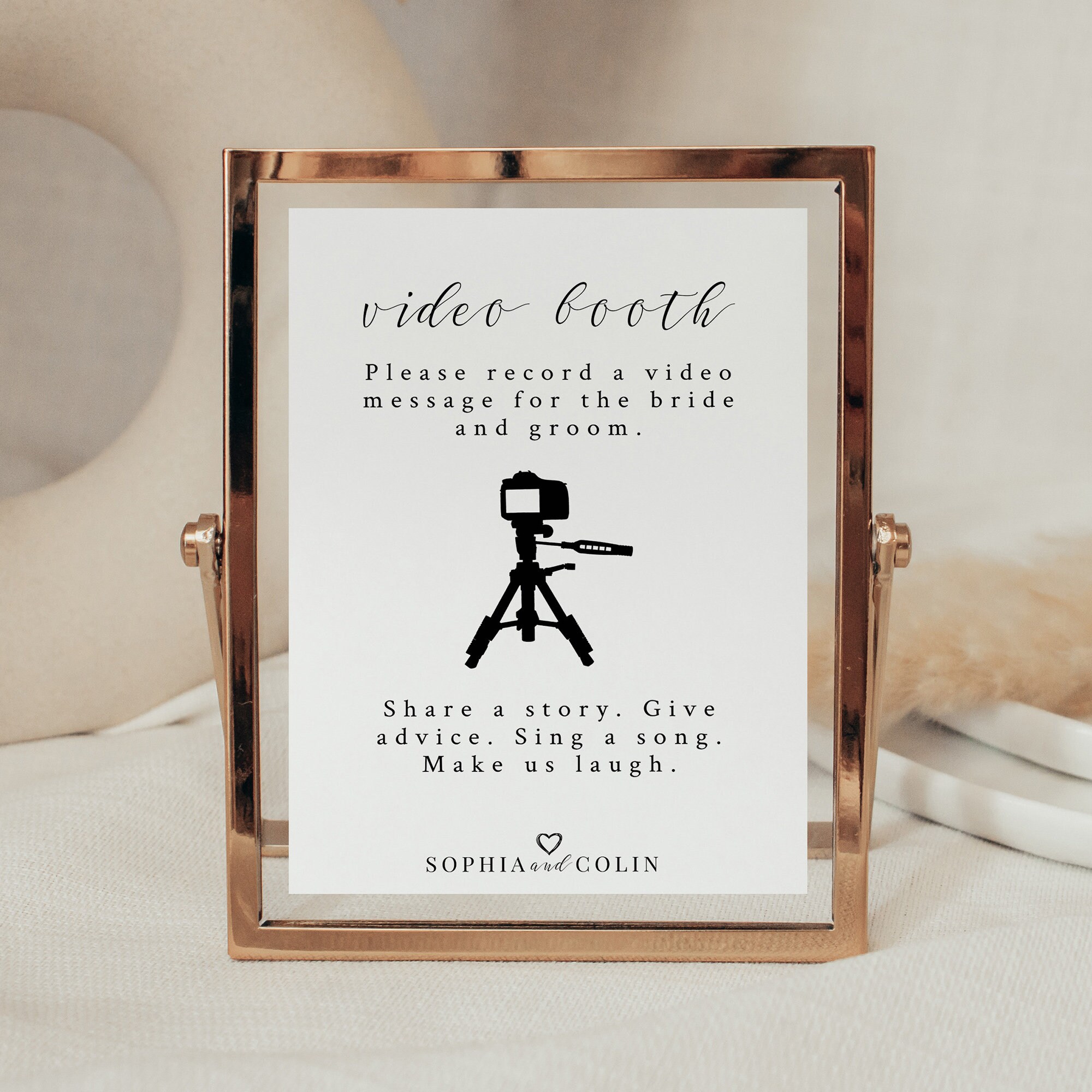 Wedding Video Booth Sign, Video Booth Guestbook Sign, Video Guest Book ...