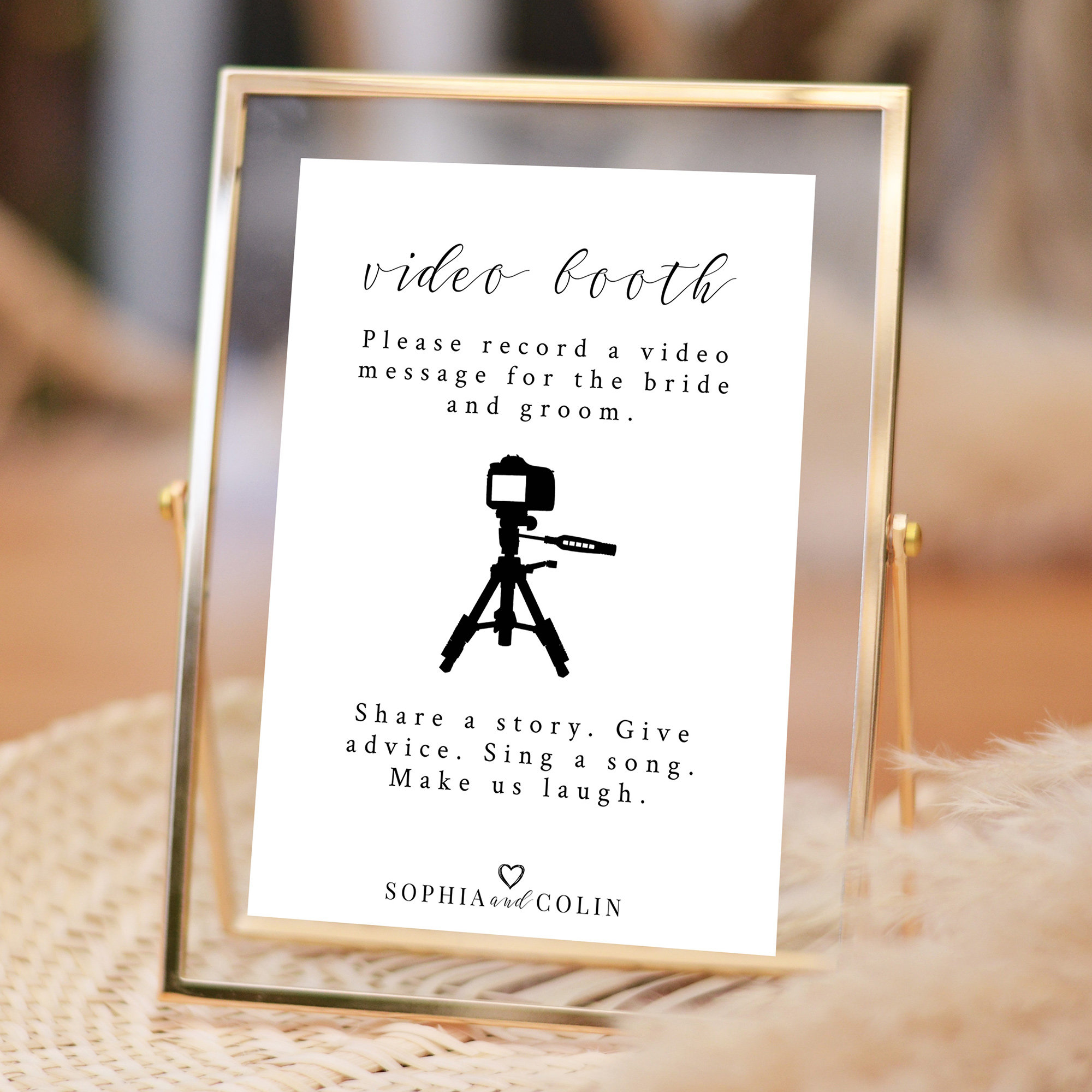 Wedding Video Booth Sign, Video Booth Guestbook Sign, Video Guest Book ...