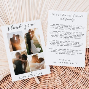 Thank You Letter After Wedding, Thank You Note After Wedding, Wedding ...