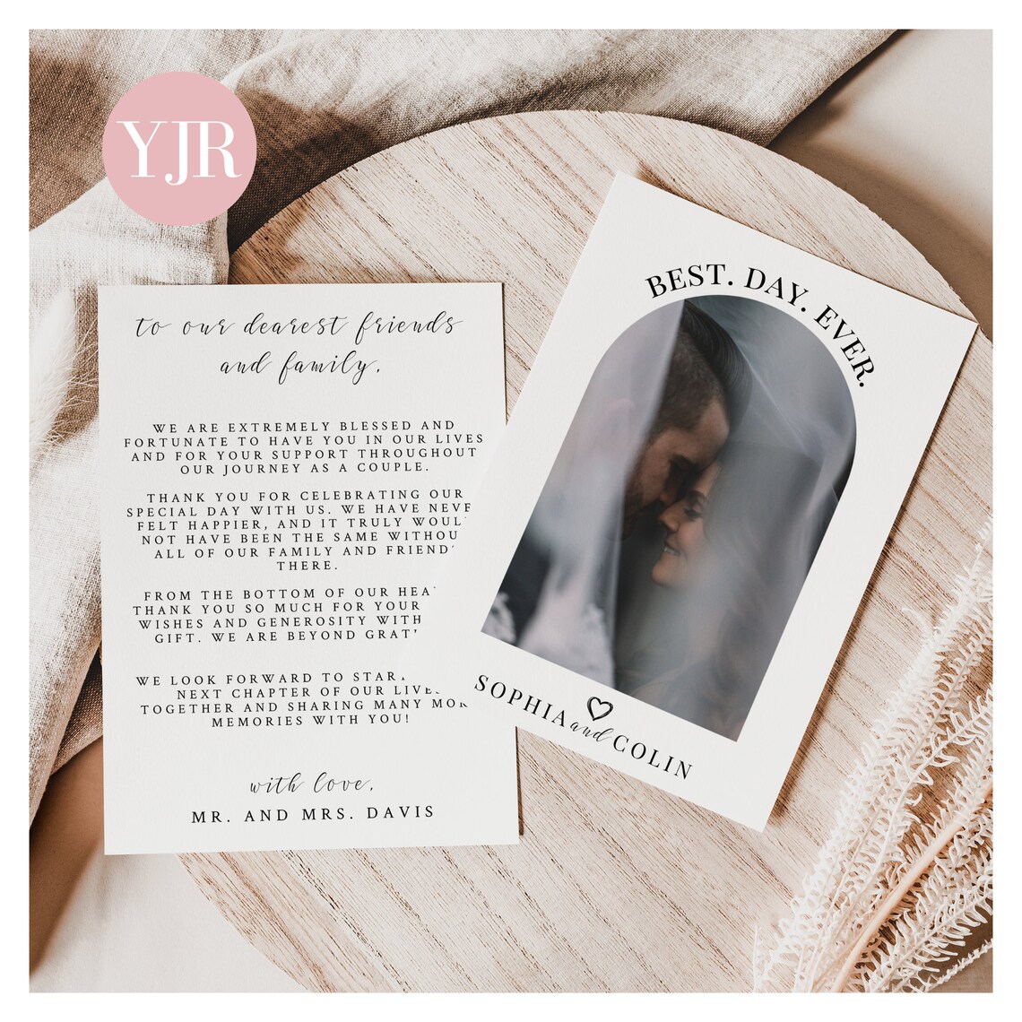 Thank You Note After Wedding Thank You Letter After Wedding - Etsy