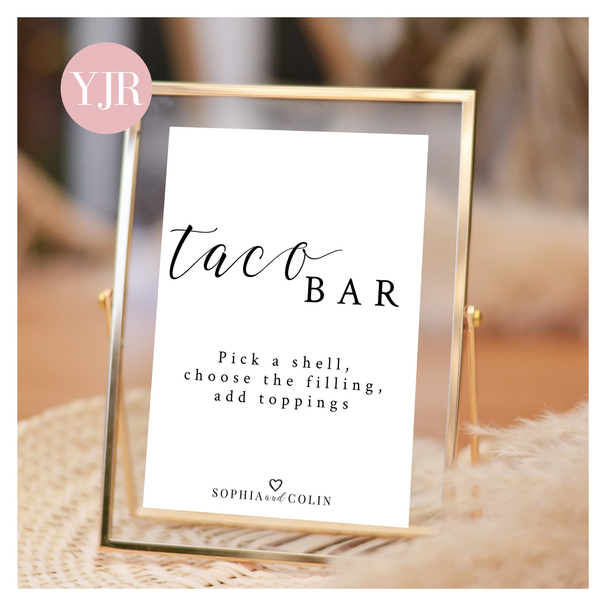 Taco Wedding Sign, Taco Bar for Wedding Reception, Wedding Reception ...